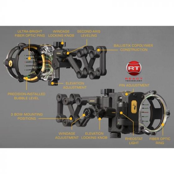 Trophy Ridge React H5 Bow Sight | Creed Archery Supply