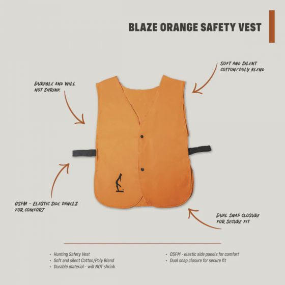 Half Rack Hunter Orange Safety Vest | Creed Archery Supply