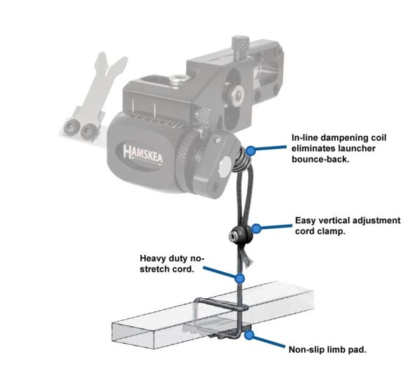 Hamskea Arrow Rest Universal Limb Clamp Assembly | Creed Archery Supply